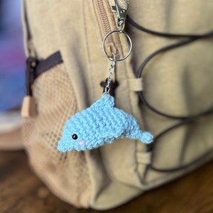 Crochet Dolphin Keychain, Dolphin Keyring, Dolphin Bag Accessory, Gifts ...