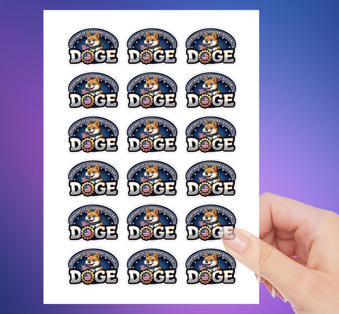 DOGE Meme Stickers: Department of Government Efficiency Decals (18 Pcs ...