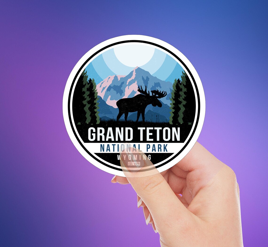 New - Grand Teton National Park Sticker - Scenic Wyoming Vinyl Decal ...