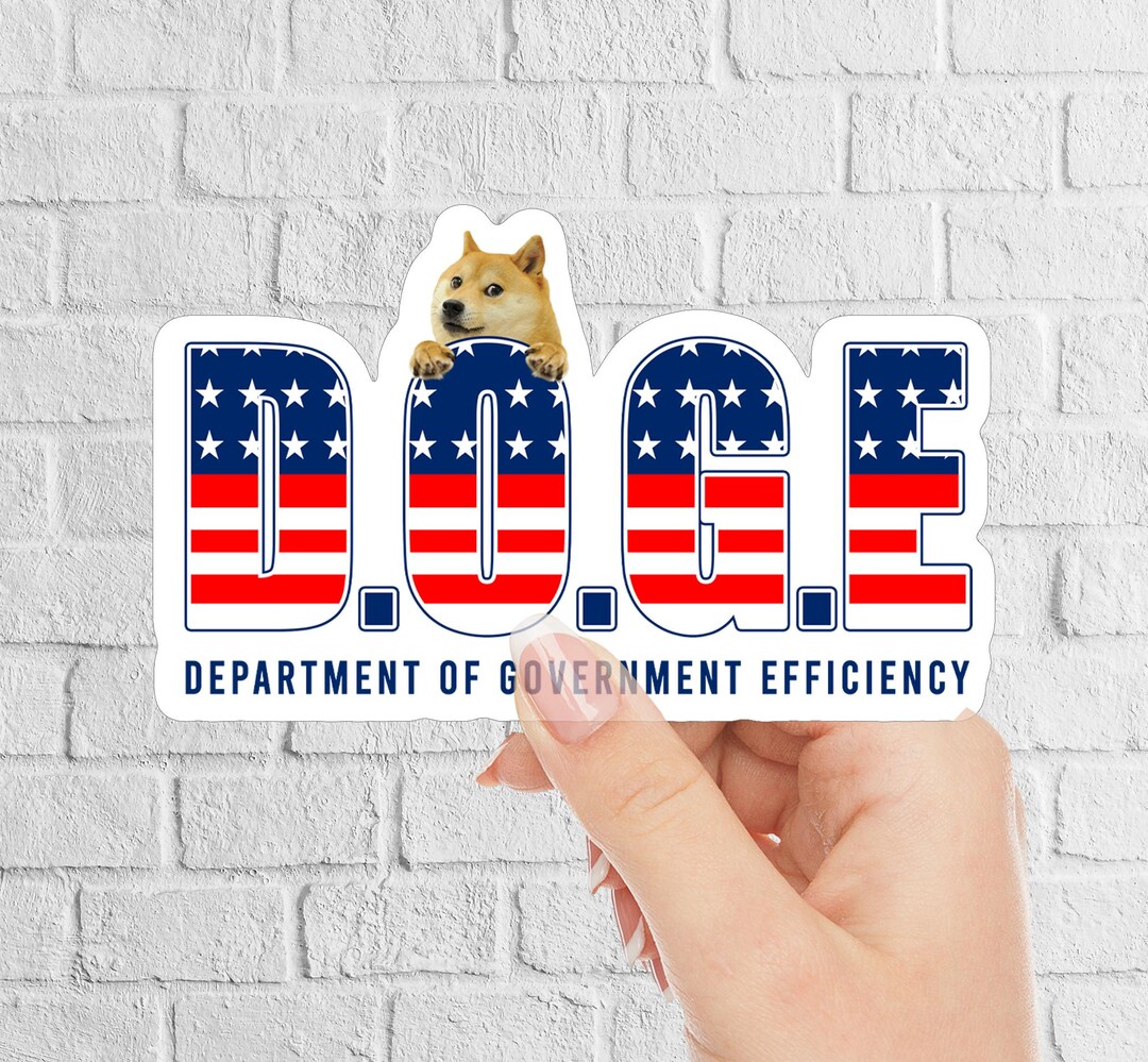 DOGE Elon Musk Sticker: Department of Government Efficiency Decal - Etsy