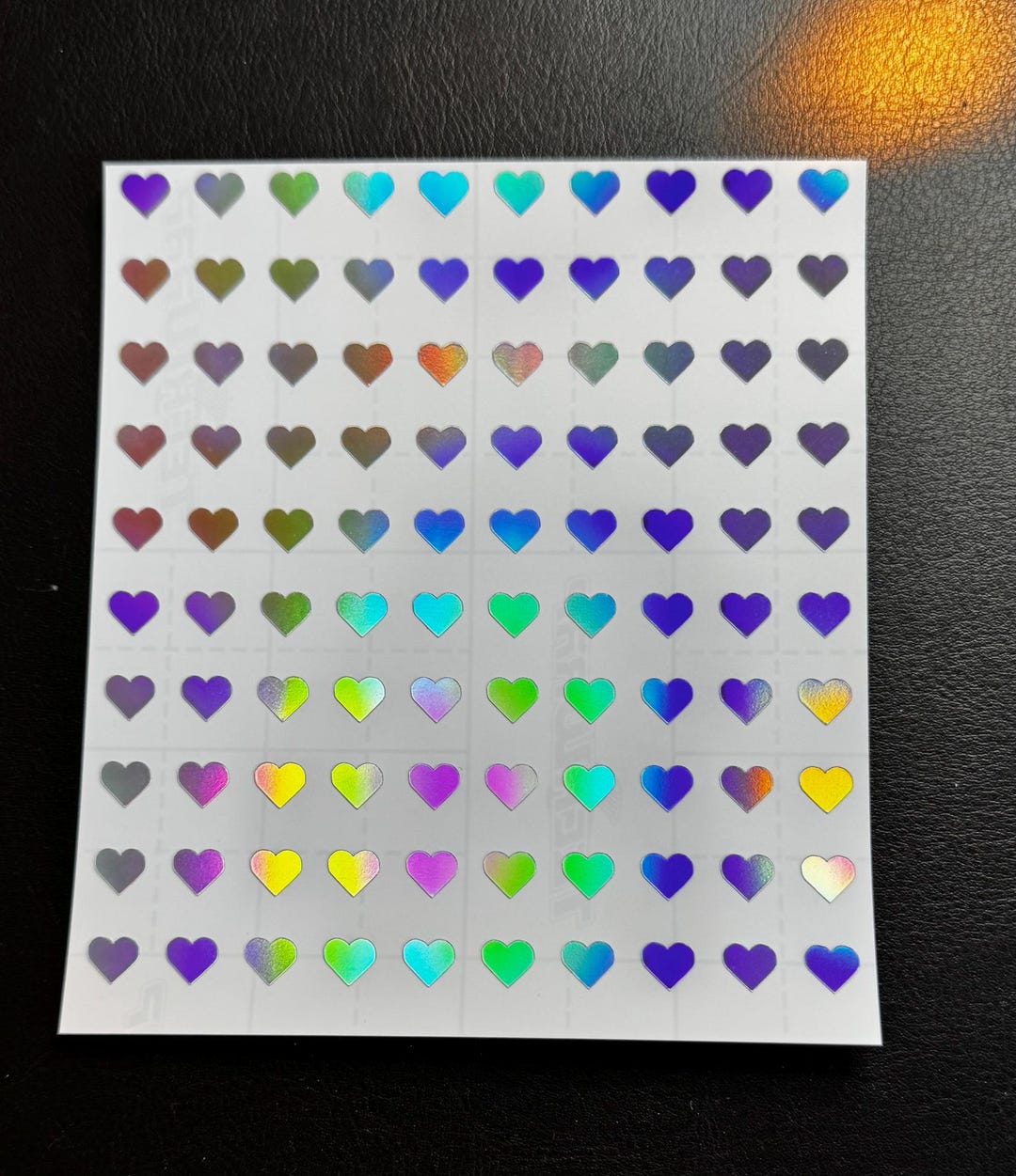 Set of 100 - Tiny Small Heart Sticker Sheet - Waterproof Vinyl Decals ...