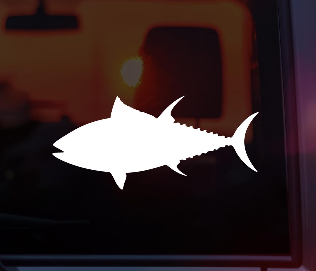 New - Tuna Fish Vinyl Decal for Cars Boats Coolers Tackle Boxes ...
