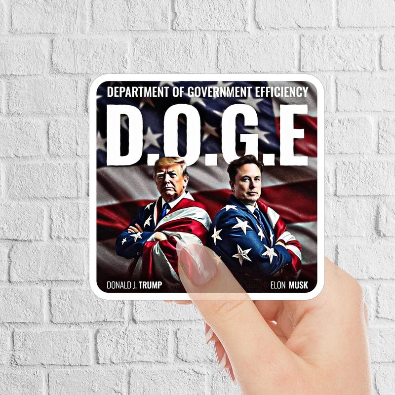 Trump and Elon Musk Sticker - Etsy