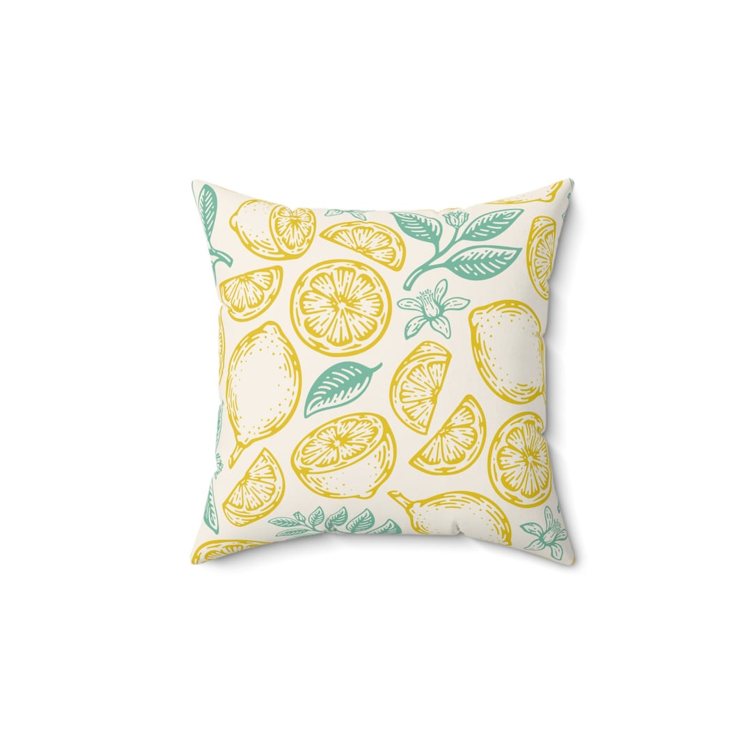 Lemons, Summer, Summer Pillow, Fruit, Lemon Accent Pillow, Cute Pillow ...