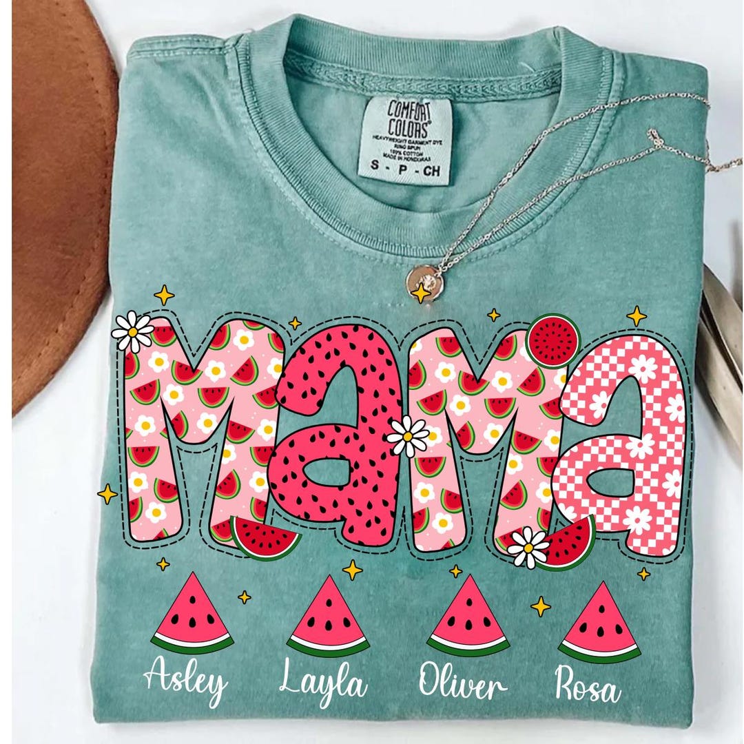 Preppy Mama Watermelon Glitter Png, Cute Watermelon Floral Mama With ...
