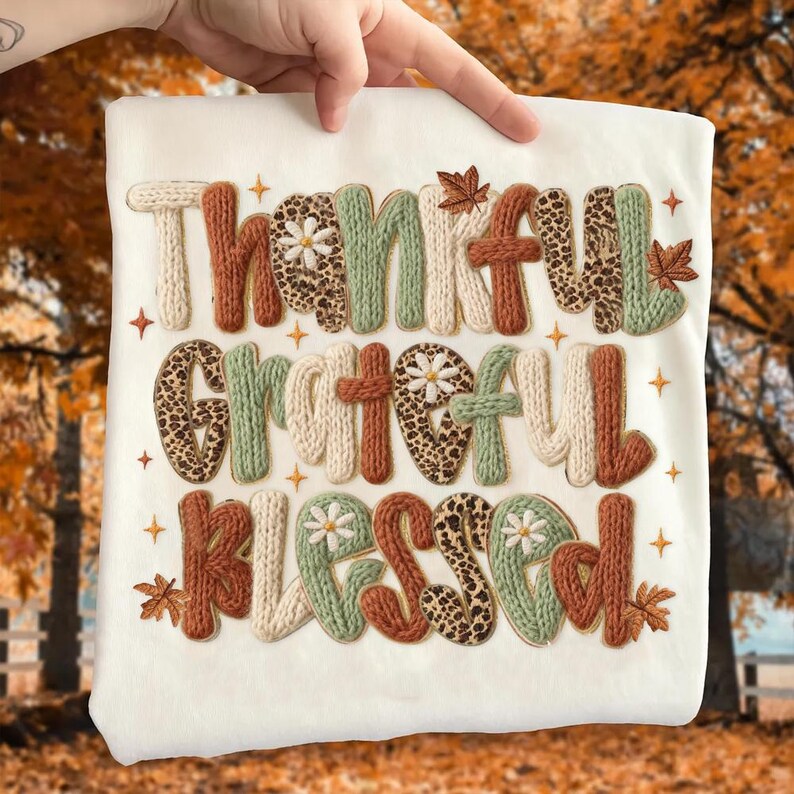 Leopard Thankful Grateful Blessed Coquette Latch Hook Yarn Crochet Png ...