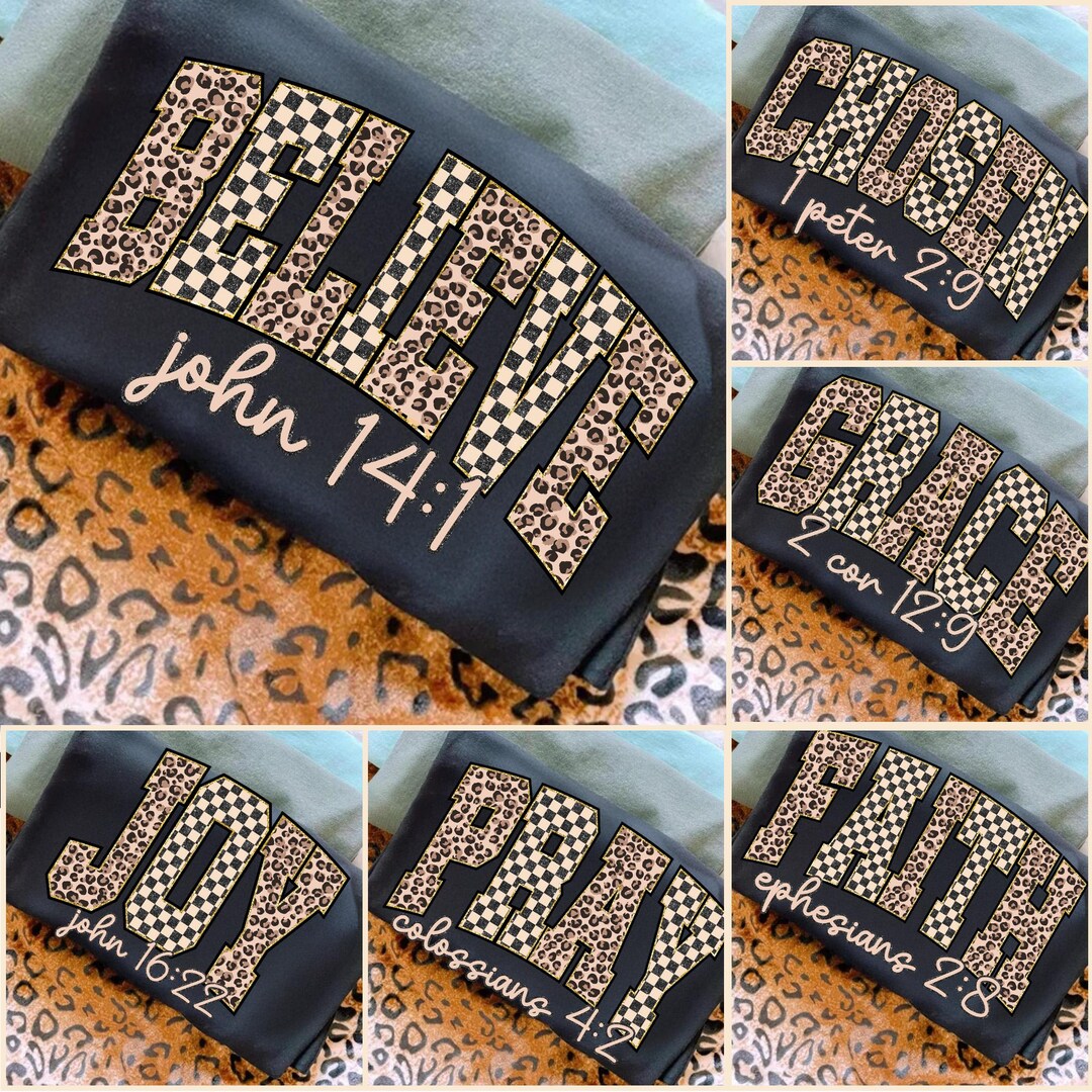 Fall Christian Leopard Checkered Png, Thanksgiving Png, Bible Verse Png ...