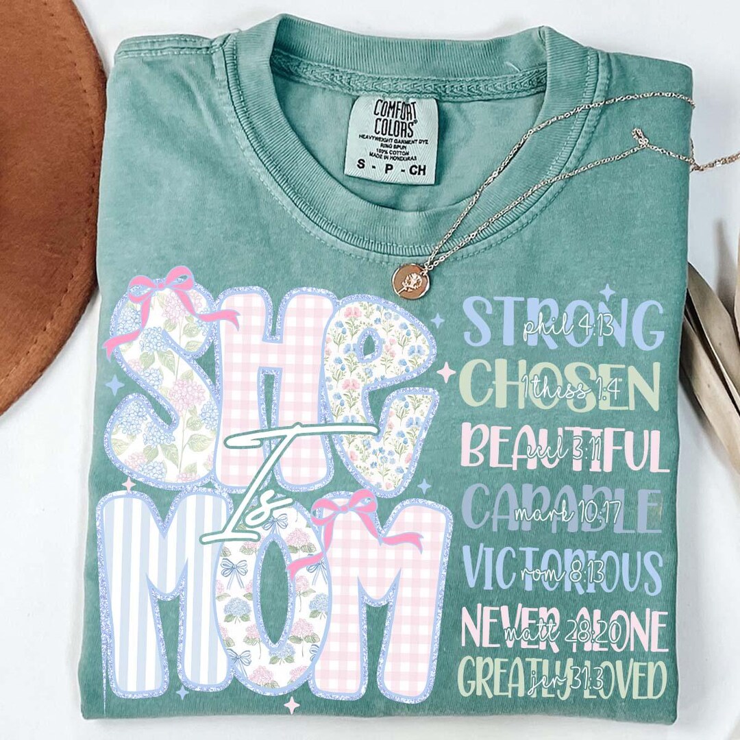 Preppy Mama Floral Glitter Png, She is Mom Png, Mama Grandmillennial ...