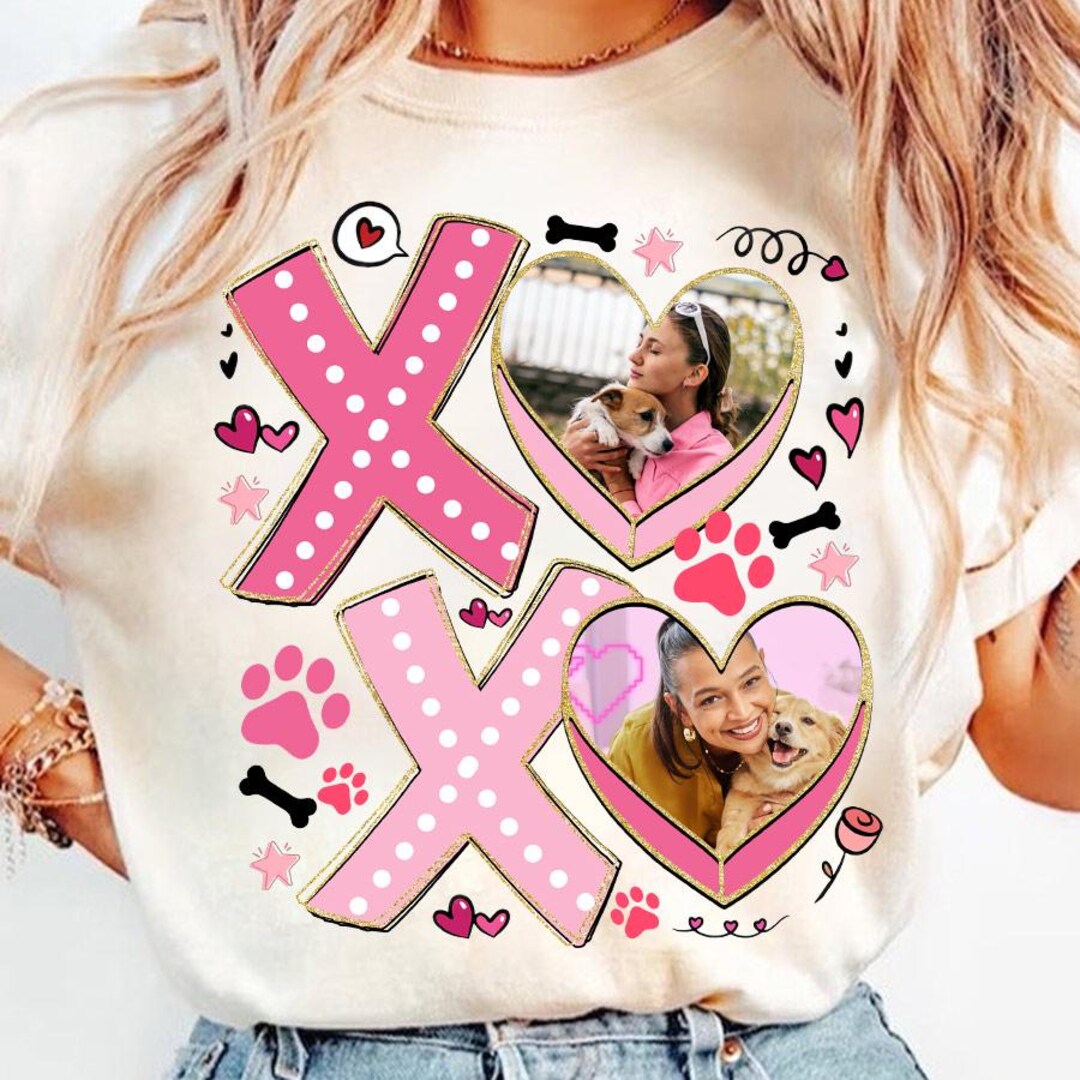 Glitter XOXO Dog Mom Valentine Png, Custom Photo Dog Mama Valentine ...