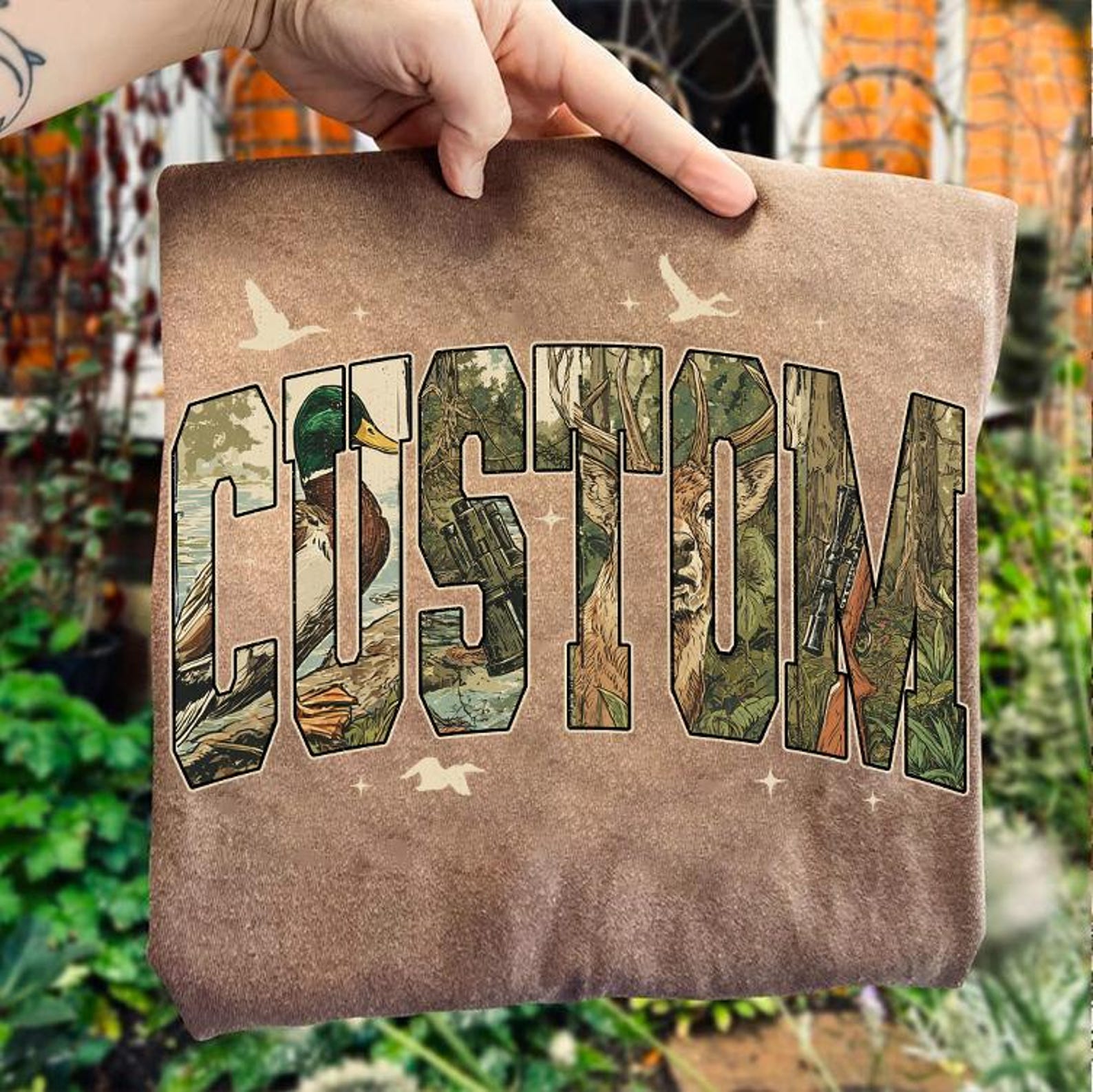 Retro Custom Camo Hunting Design Png, Dove Season With Old School Camo ...