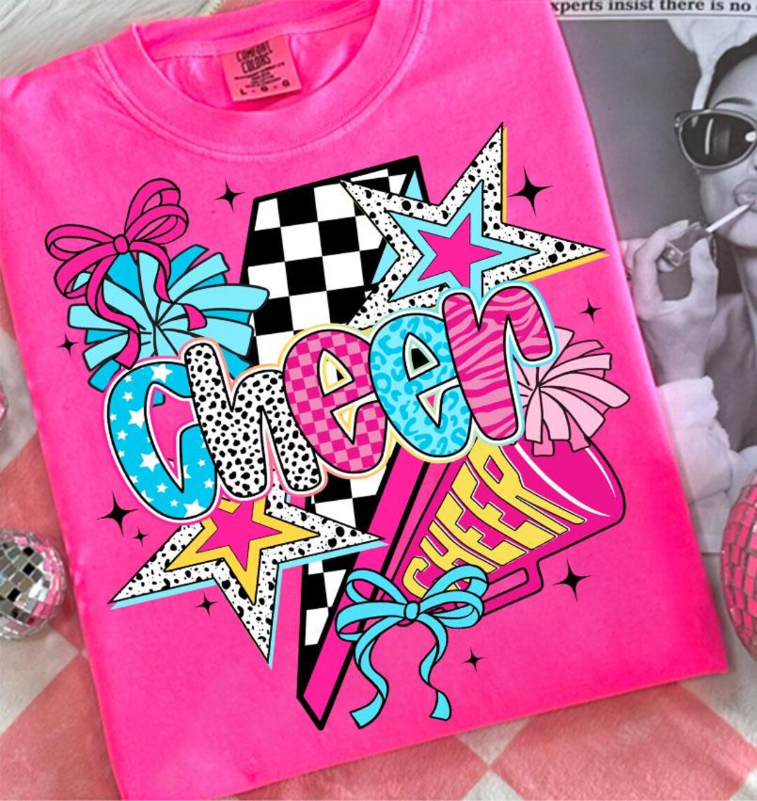 Retro Cheer Png, Preppy Cheer Season Shirt Sublimation, Floral ...