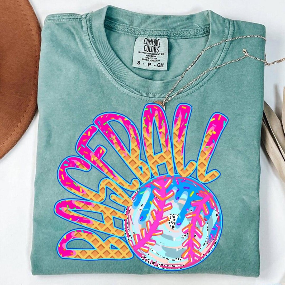 Baseball Game Day Drip Png, Preppy Baseball Ice Cream Drip Png, Mama ...