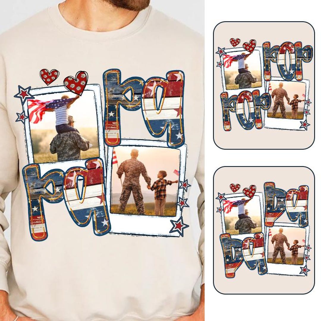 Preppy American Dada Photo With Kids PNG, 4th of July Dad Stars Png ...