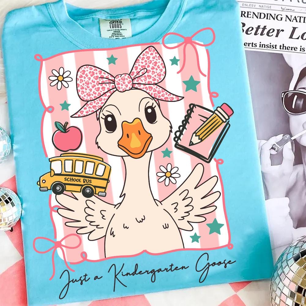 Back to School Goose PNG Bundle, Coquette Teacher First Day of School ...