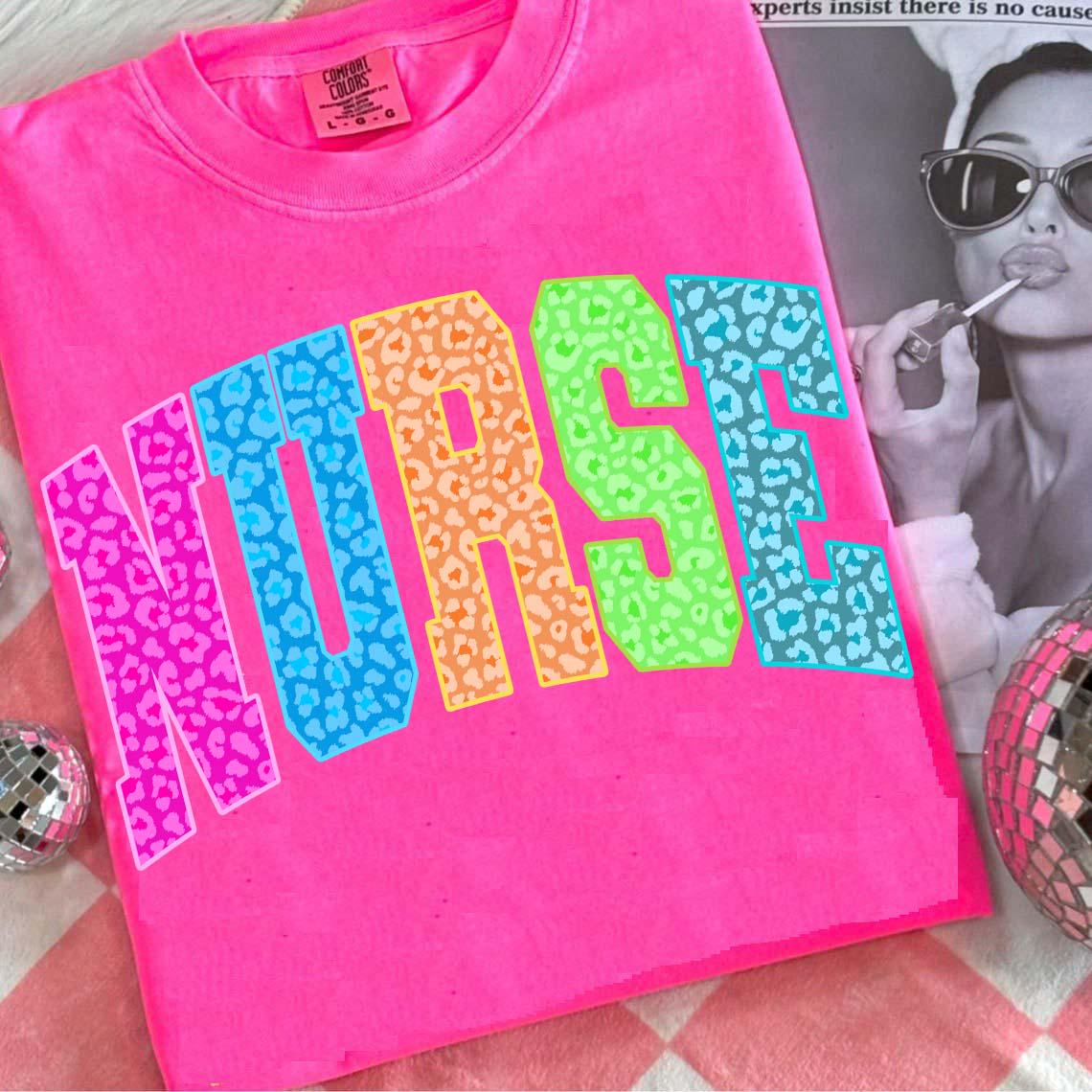 Neon Leopard Nurse Bundle PNG, Nurse Neon Distressed Png, Nurse CNA RN ...
