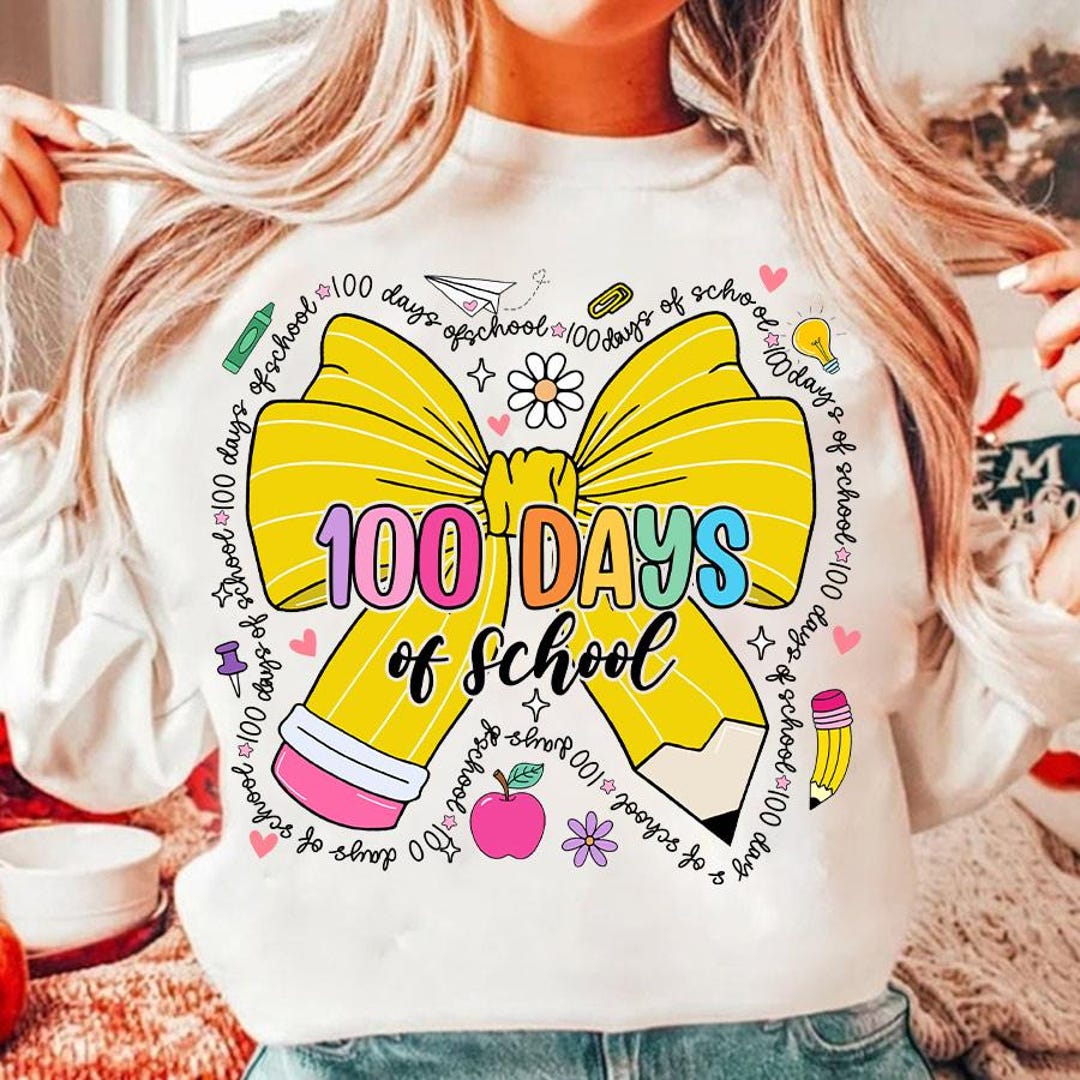 Coquette 100 Days of School PNG, Teacher 100 Days Bracelet Png ...
