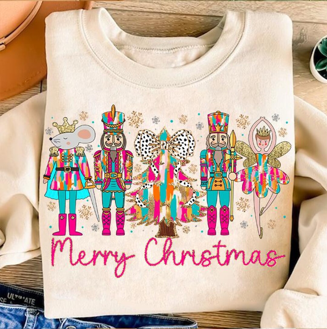 Colorful Gold Glitter Christmas Nutcracker Png, Bright Color Christmas ...