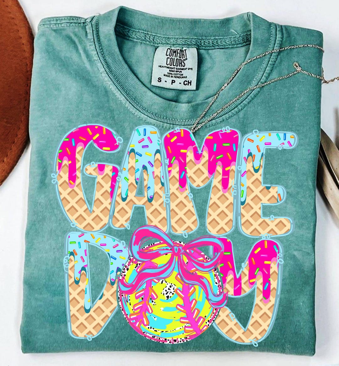 Softball Game Day Drip Png, Preppy Softball Ice Cream Drip Png, Mama ...