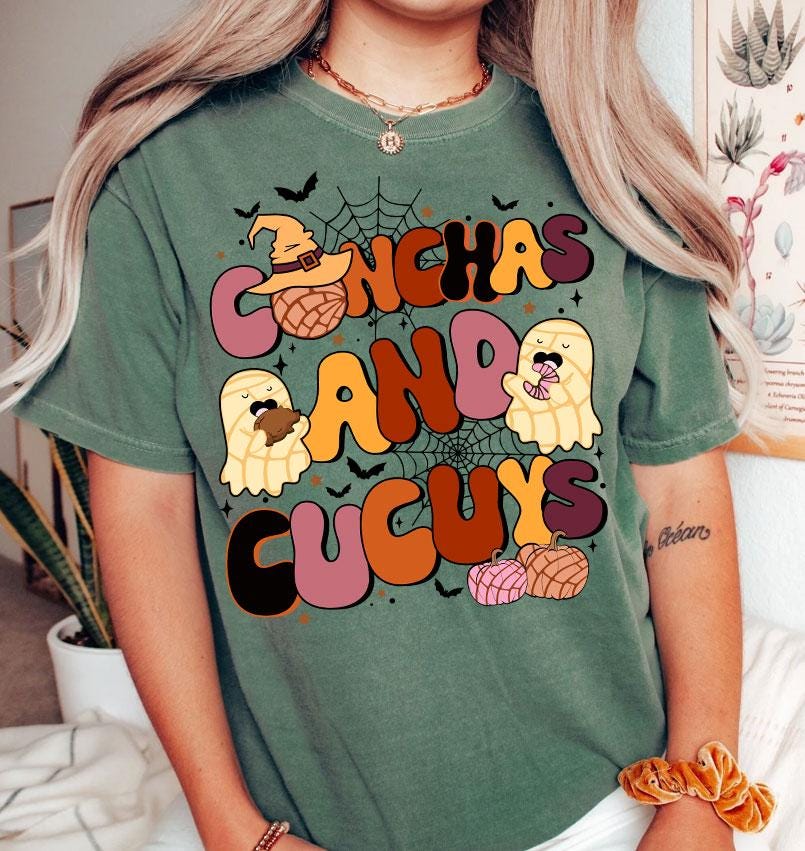 Conchas and Cucuys Sweatshirts, Spooky Conchas Shirts, Mexican Ghost ...