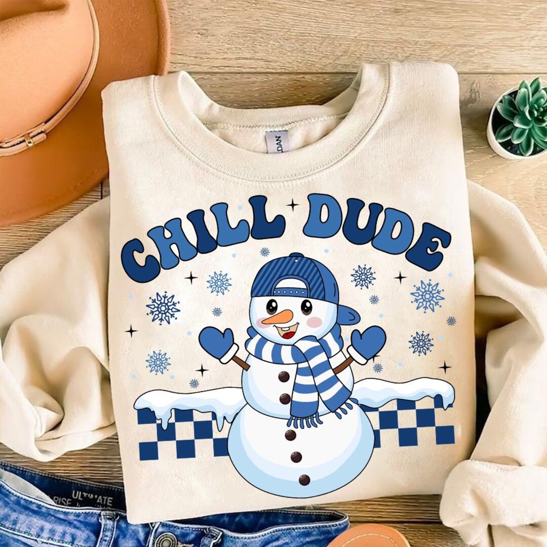 Chill Dude Snowman Png, Funny Snowman Png, Kid Boy Ball Cap, Boy ...