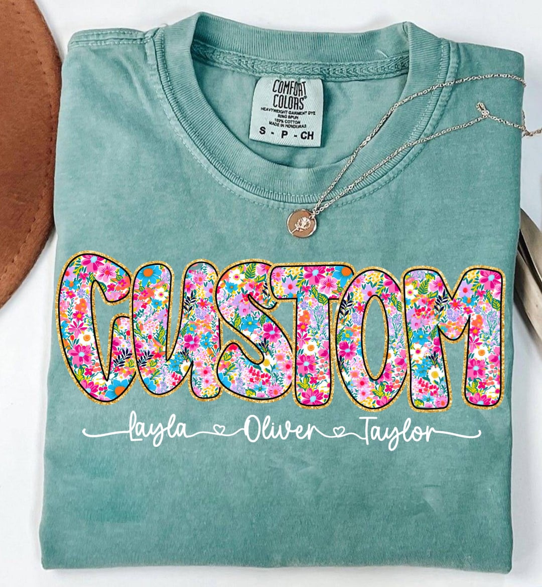 Preppy Custom Floral Glitter Bundle Png, Retro Boho Floral Grammy Nana ...