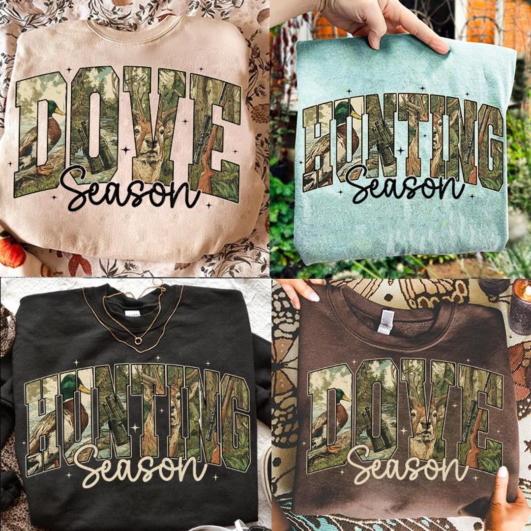 Retro Camo Hunting Season Png, Dove Season With Old School Camo ...