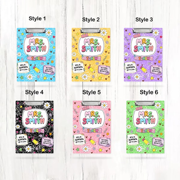 Teacher Clipboard - Etsy