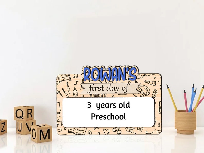 Personalized First and Last Day of School Sign, Back to School ...