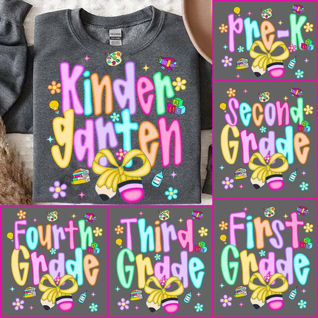 Coquette Back to School PNG Bundle, Teacher First Day of School Design ...