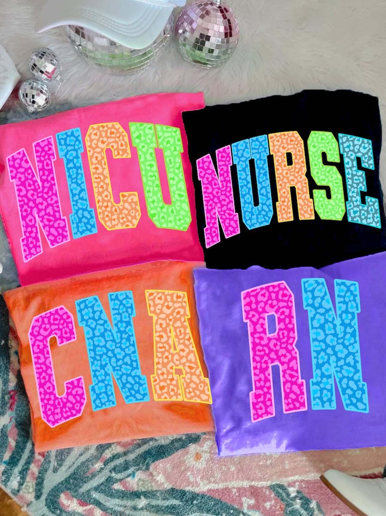 Neon Leopard Nurse Bundle PNG, Nurse Neon Distressed Png, Nurse CNA RN ...