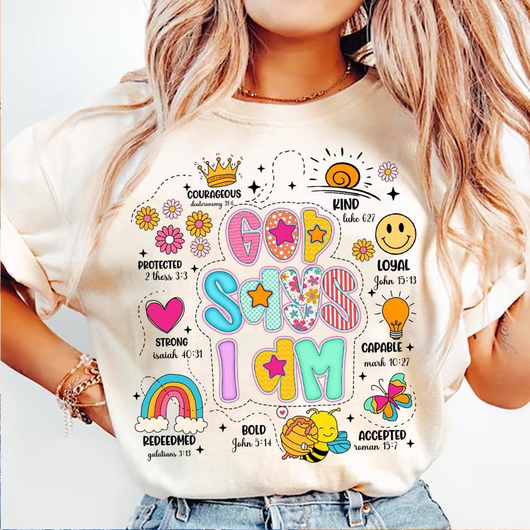 Preppy God Says I Am Png, God Every Day Preppy Christian PNG, Preppy ...