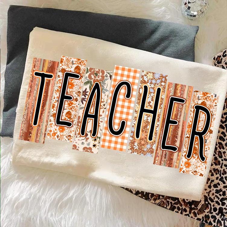 Preppy Floral Fall Teacher Bundle Png, Coquette Fall Teacher Lace Png ...