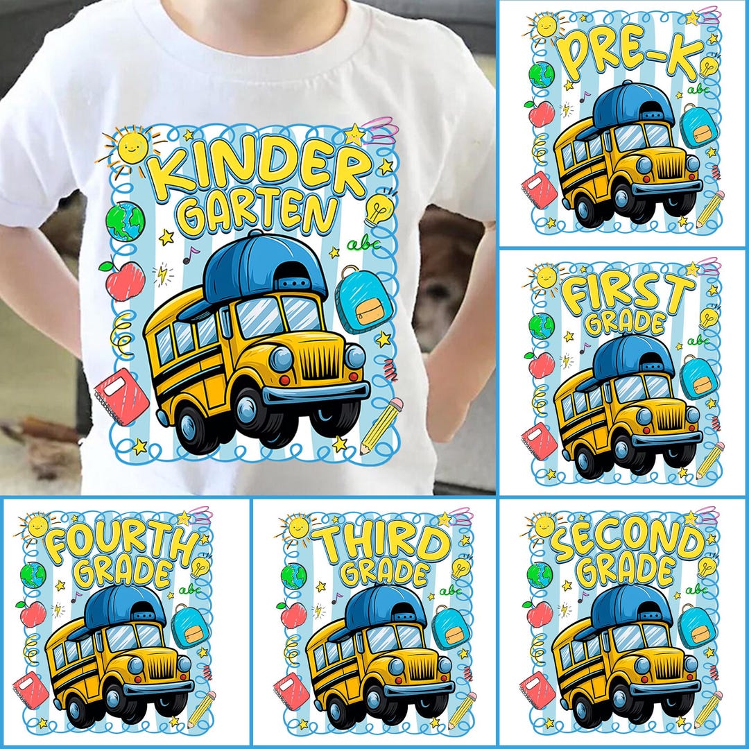 Preppy Back to School Bundle for Boys Bundle PNG, School Boy PNG ...