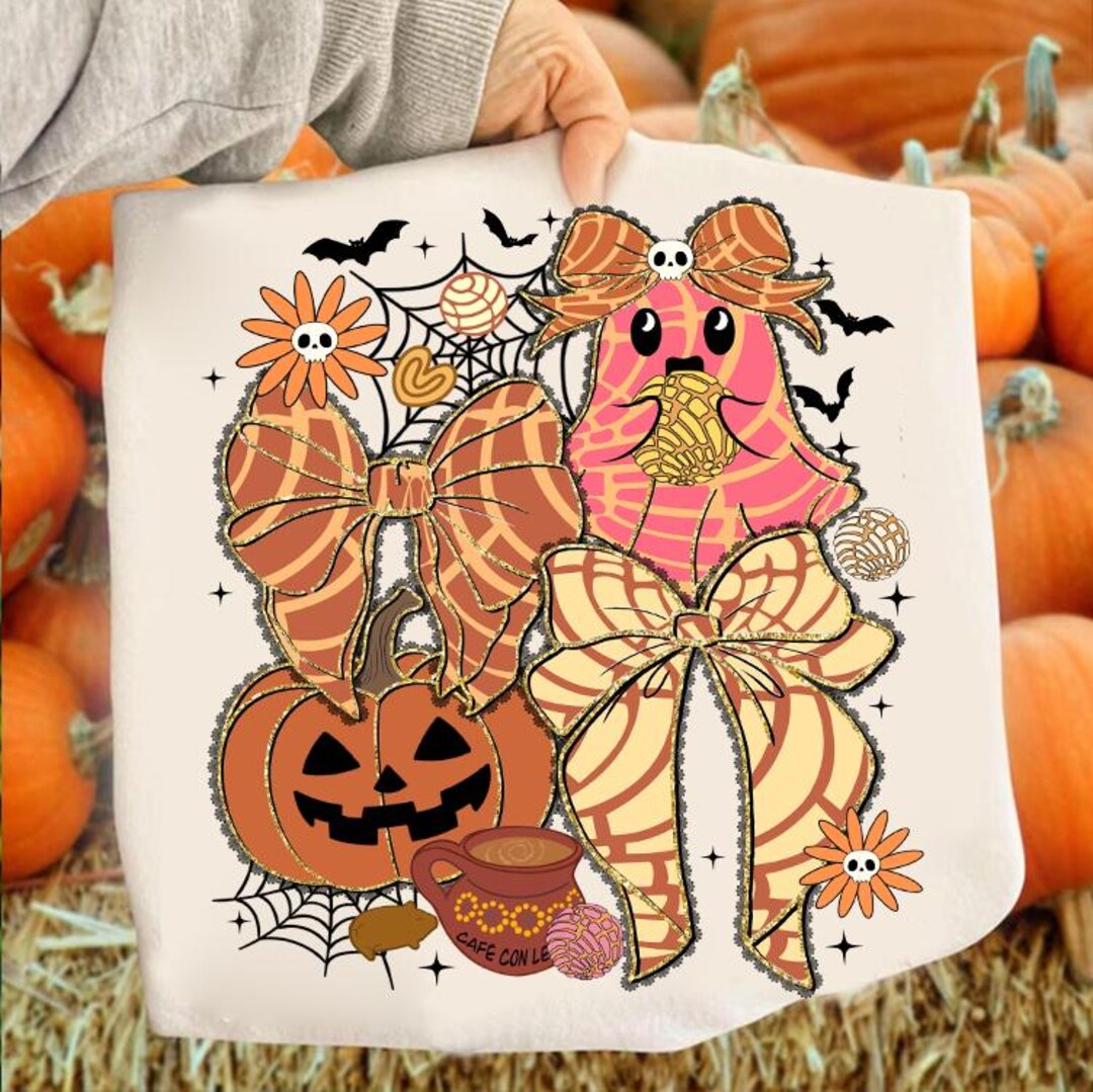 Mexican Conchas Ghost Coquette Bowpng, Pantasmas PNG, Halloween Mexican ...