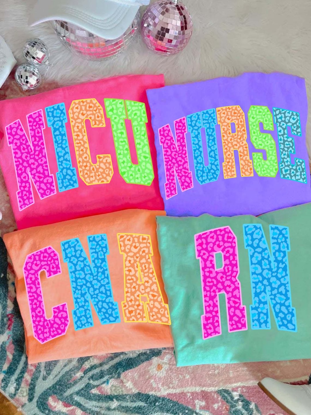 Neon Leopard Nurse Bundle PNG, Nurse Neon Distressed Png, Nurse CNA RN ...