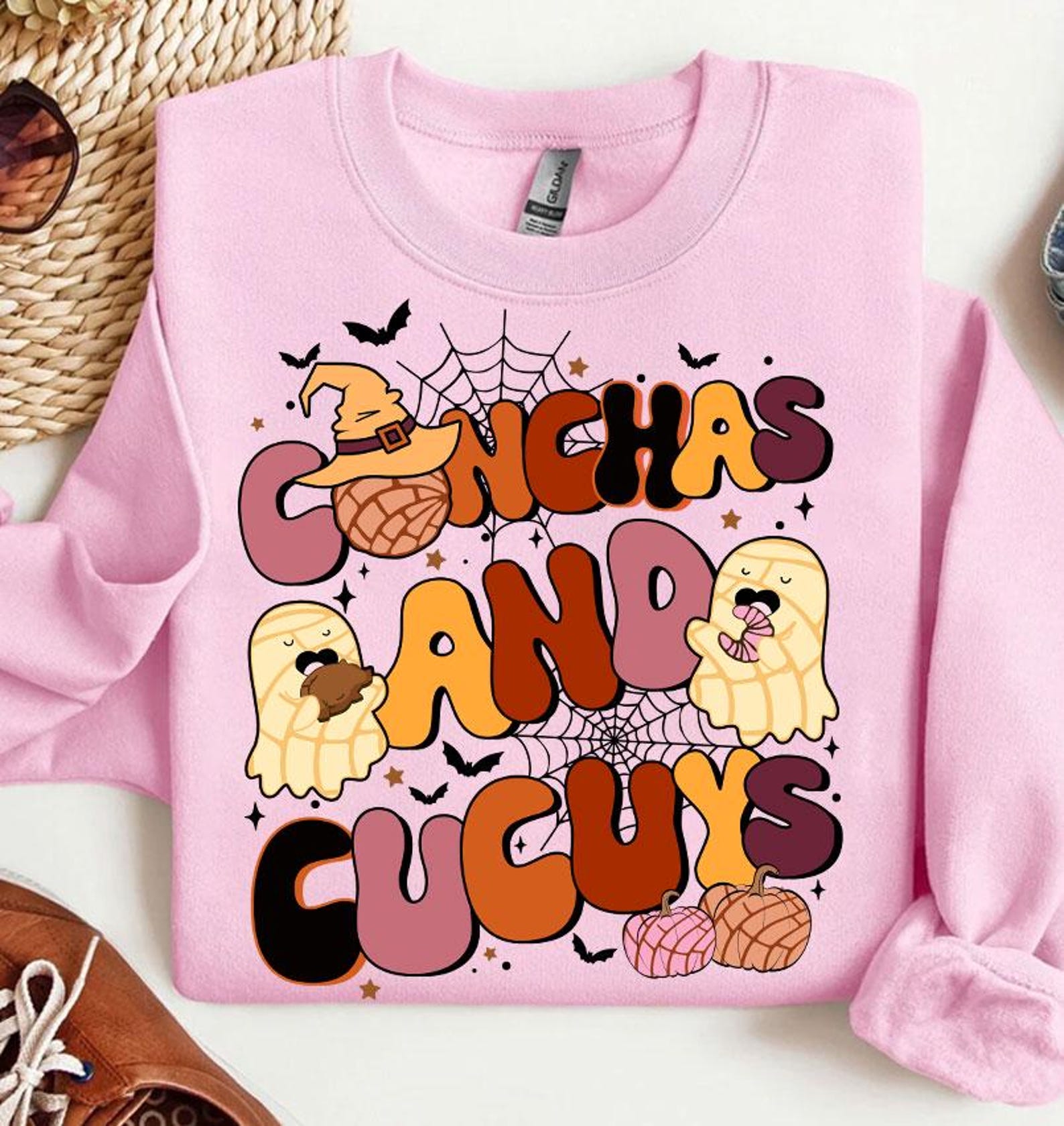 Conchas and Cucuys Sweatshirts, Spooky Conchas Shirts, Mexican Ghost ...