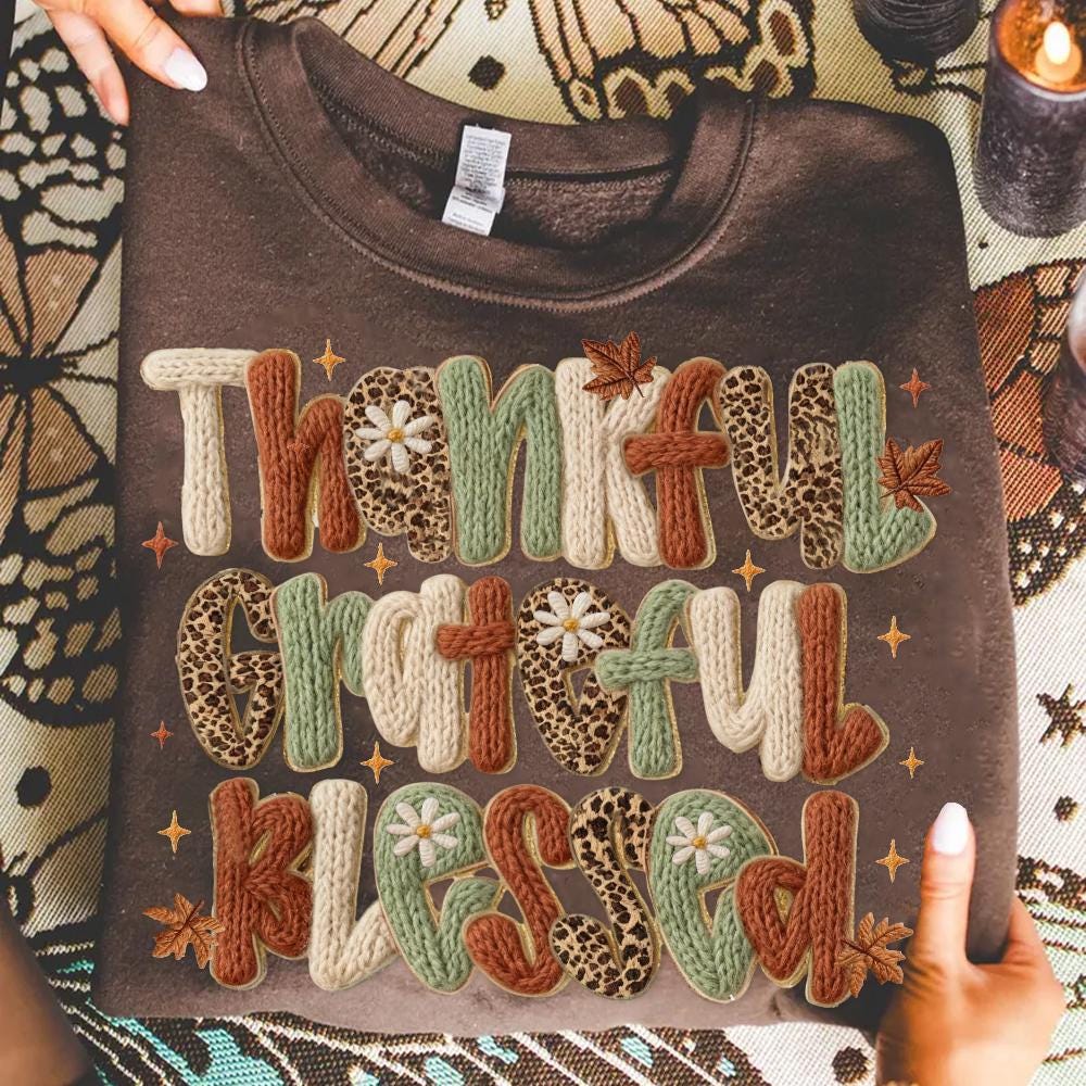 Leopard Thankful Grateful Blessed Coquette Latch Hook Yarn Crochet Png ...