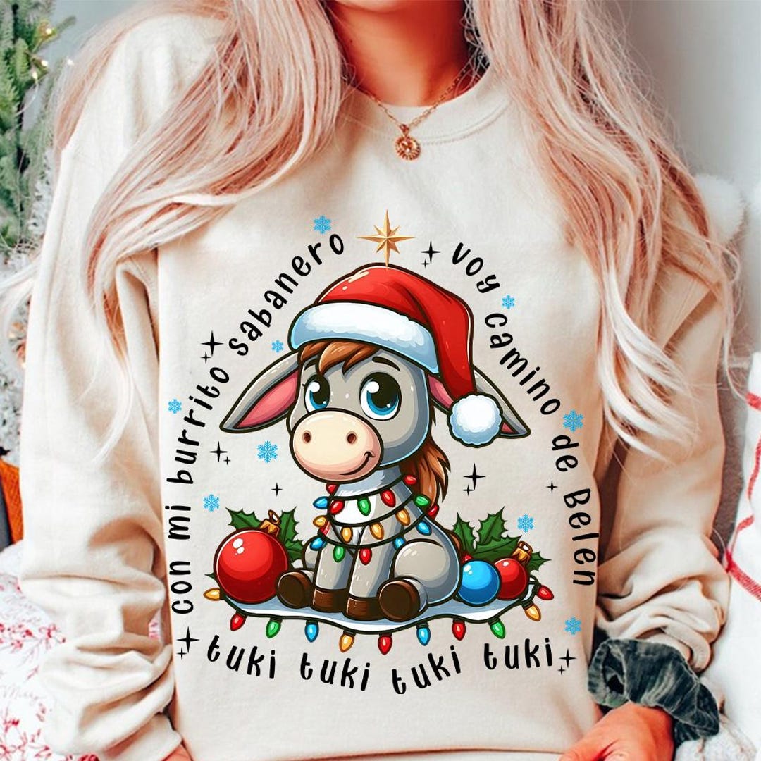 Mi Burrito Sabanero Mexican PNG, Feliz Navidad Digital Download, Tuki ...