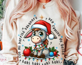 Mi Burrito Sabanero Mexican Png|feliz Navidad Digital Download | Tuki ...