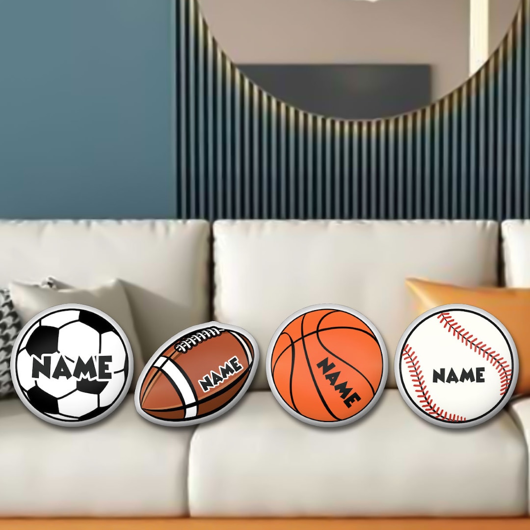 Personalized Sports Pillow, Football Pillow, Baseball Pillow, Soccer ...