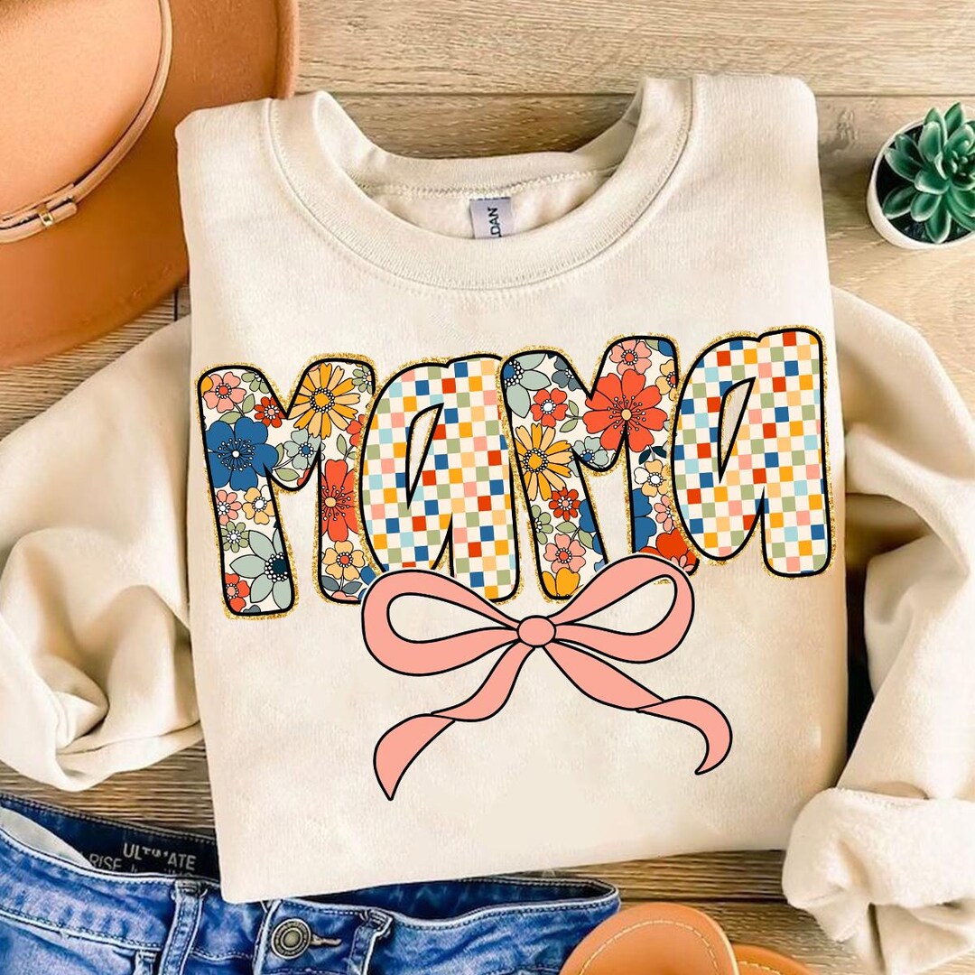 Preppy Mama Png, Cute Mama Png, Floral Mama Png, Mothers Day Png, Mama ...