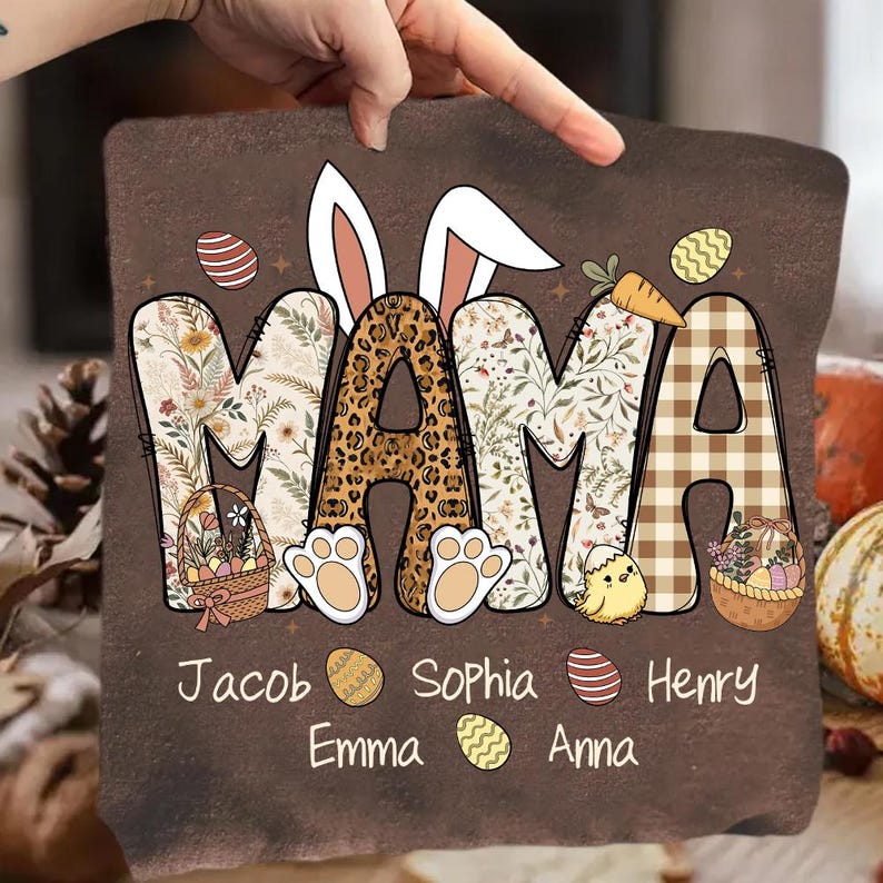 Coquette Easter Mama Leopard Glitter Bow Bundle Png, Easter PNG, Easter ...