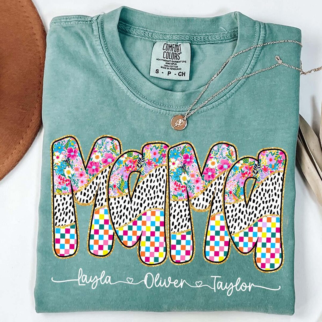 Glitter Pink Mama Floral Png, Mamasublimation Png, Checkered Mama Png ...