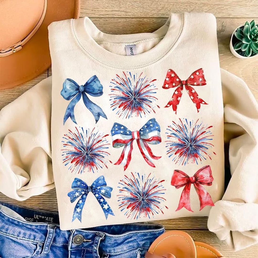 Coquette 4th of July Png, American Fireworks Png, American Girly Png ...