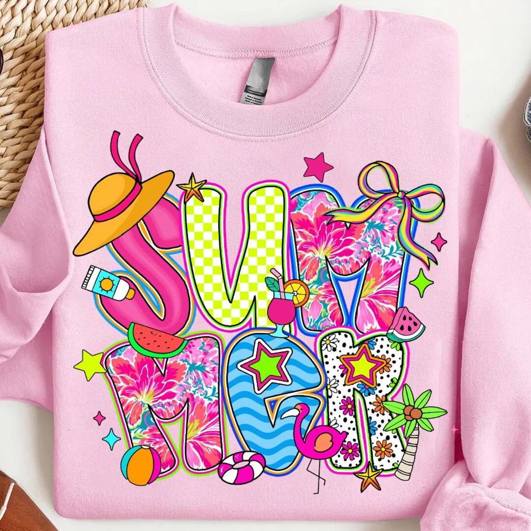 Preppy Summer Floral PNG, Coquette Summer PNG, Tropical Summer Png ...