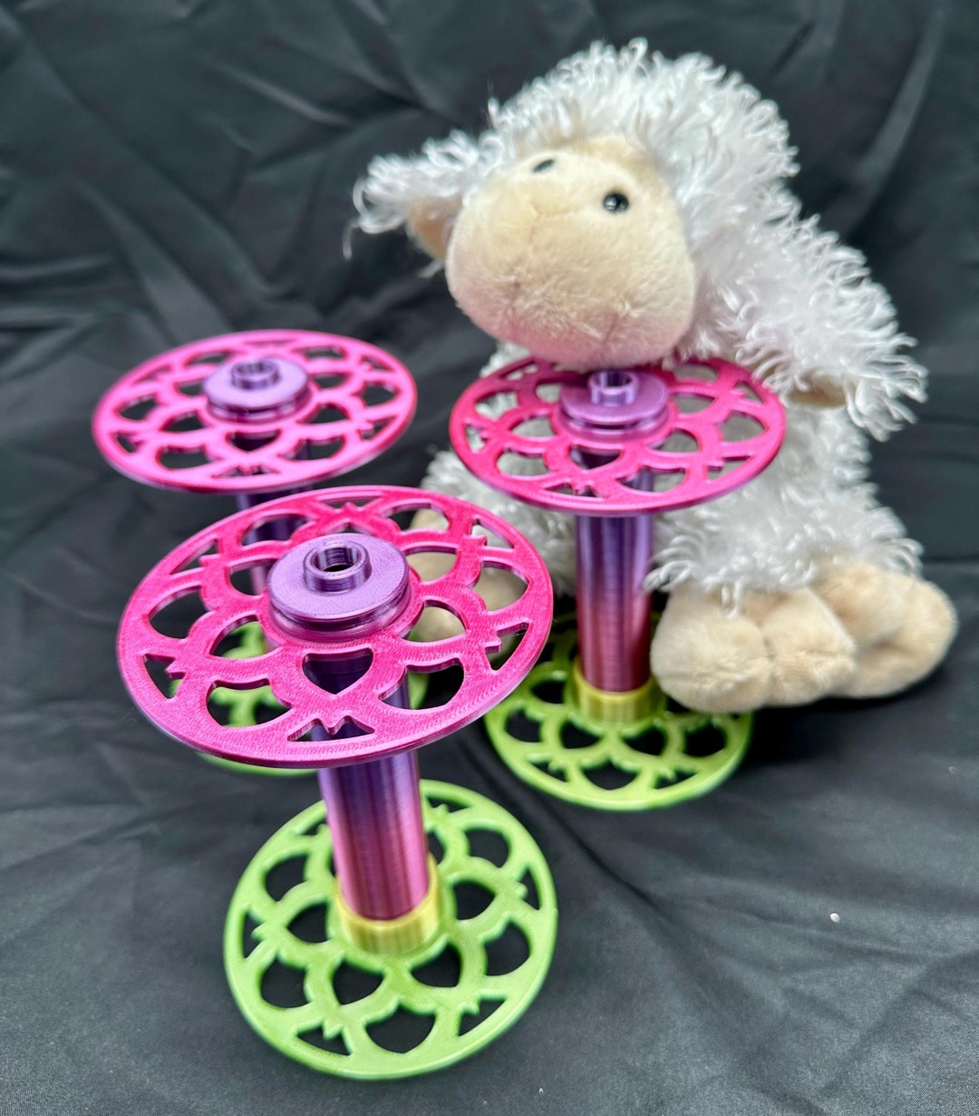 Set of 3 Electric Eel Spinning Wheel 6.0 & 6.1 Bobbins 3D Printed EEW 6 ...