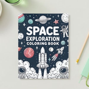 Space Exploration Coloring Book - Etsy