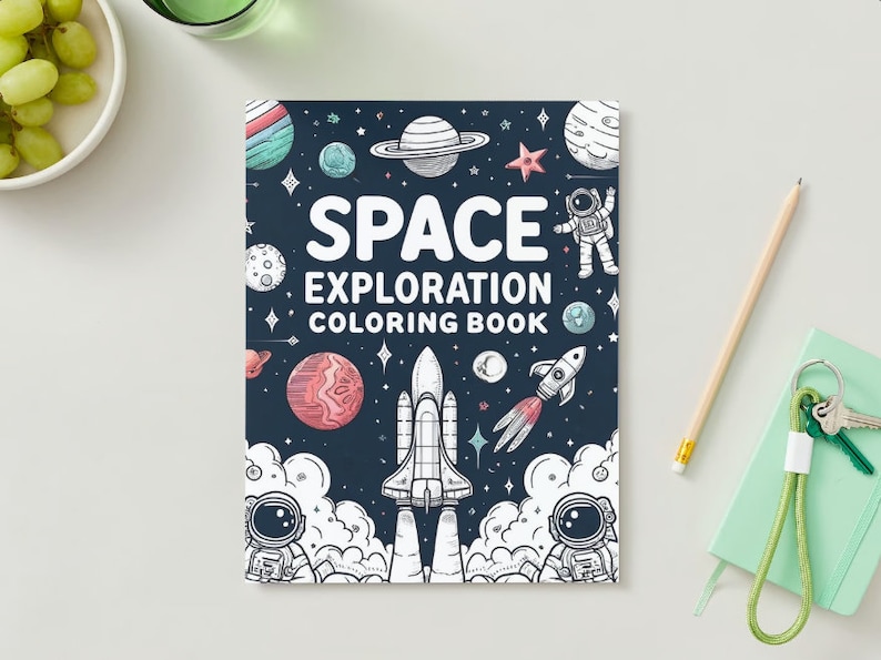 Space Exploration Coloring Book - Etsy