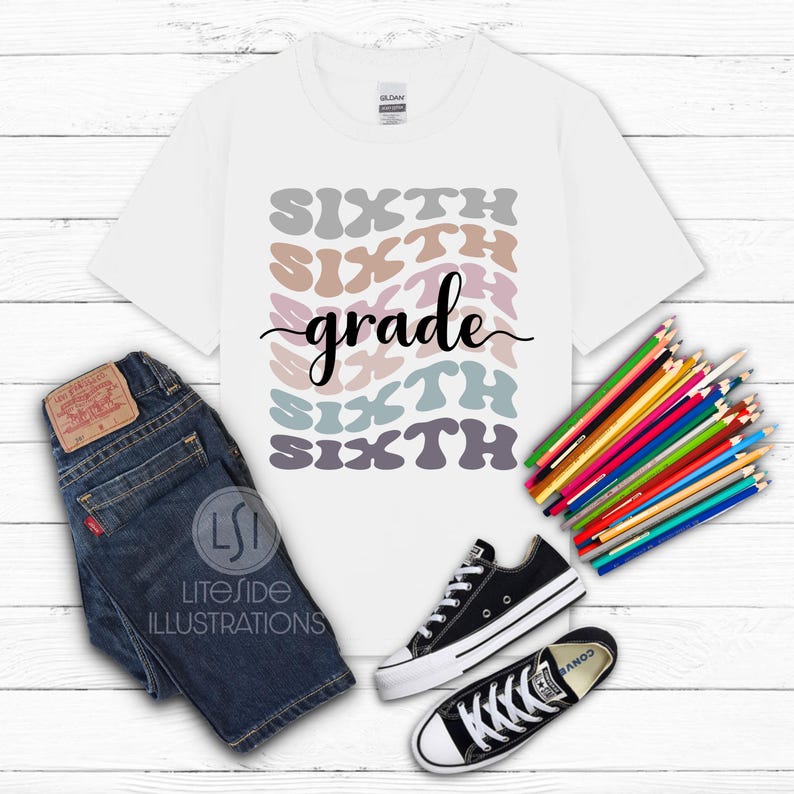 Sixth Grade Design PNG, SVG - Etsy