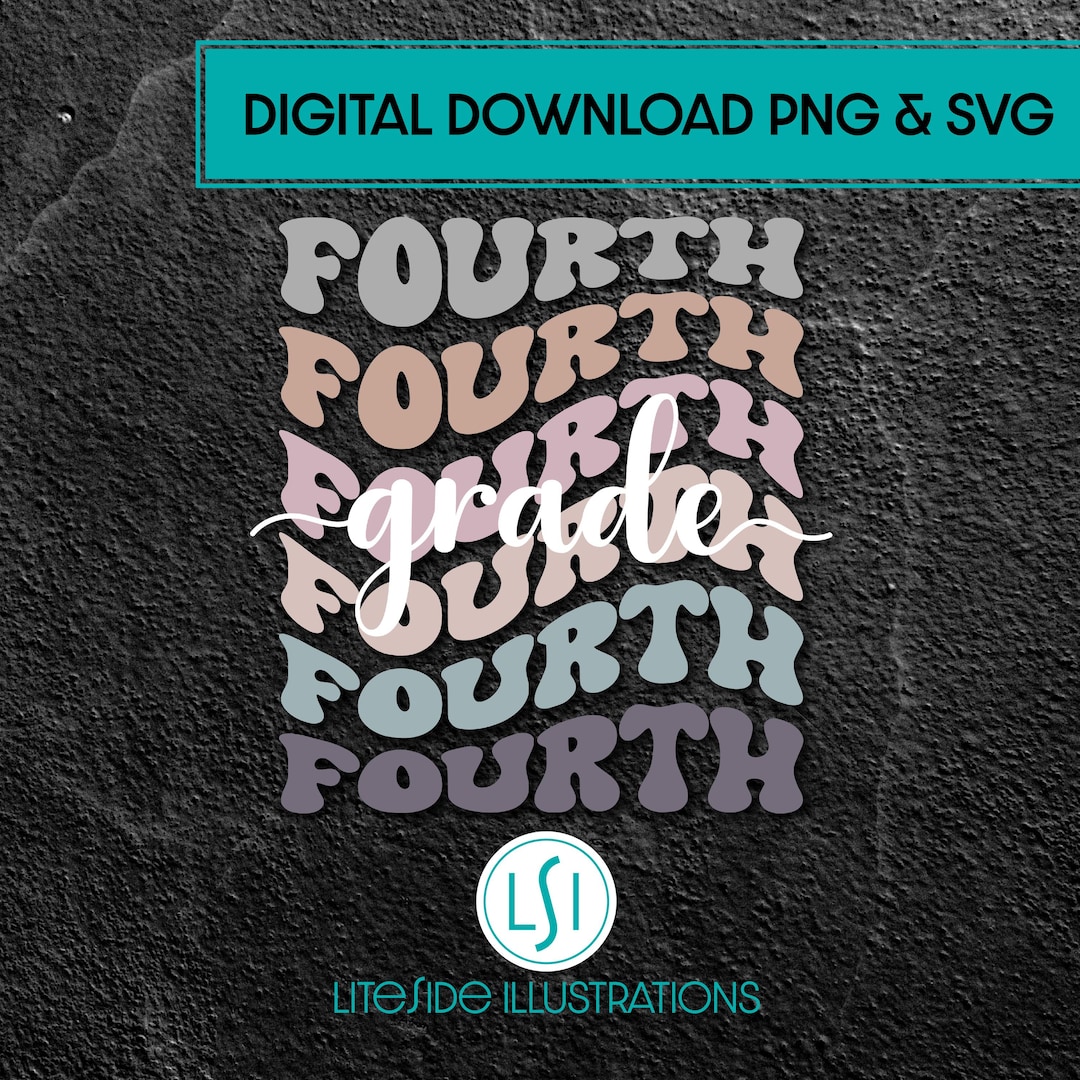 Fourth Grade Design PNG, SVG - Etsy